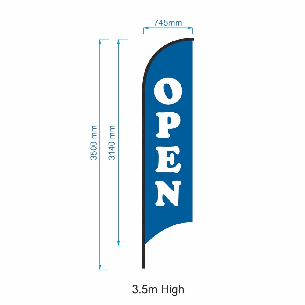 Open Sign Flags: Feather, Teardrop and Banner Flags for Your Business